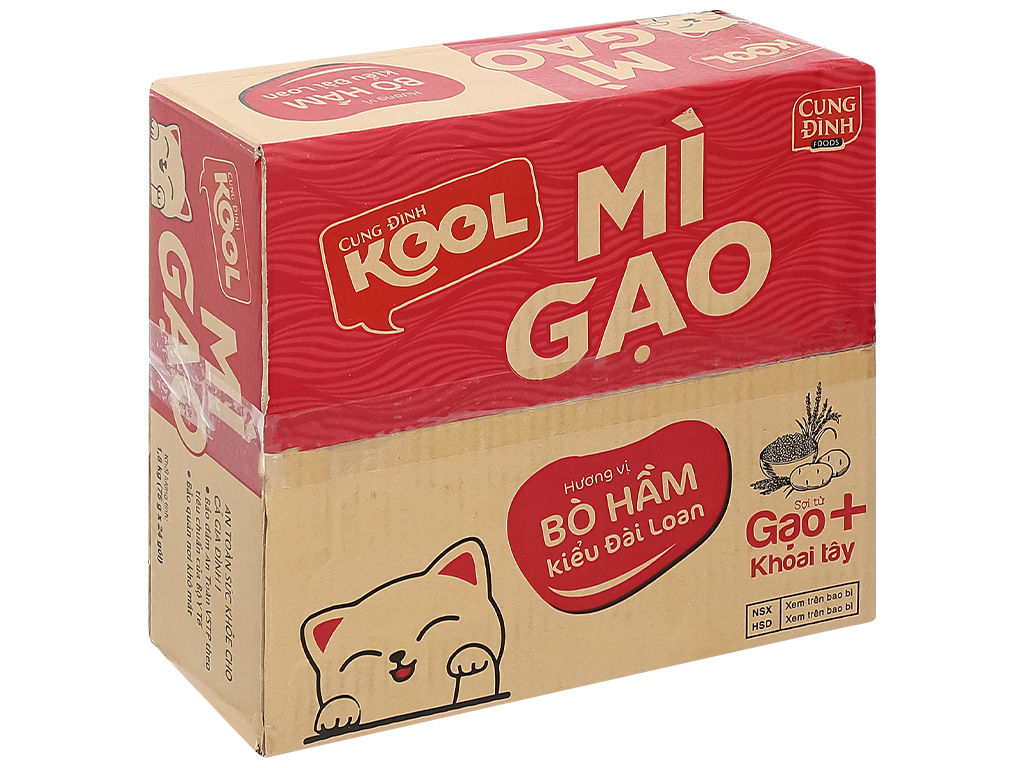 24 gói mì Kool bò hầm kiểu Đài Loan 75g tại Bách hóa XANH