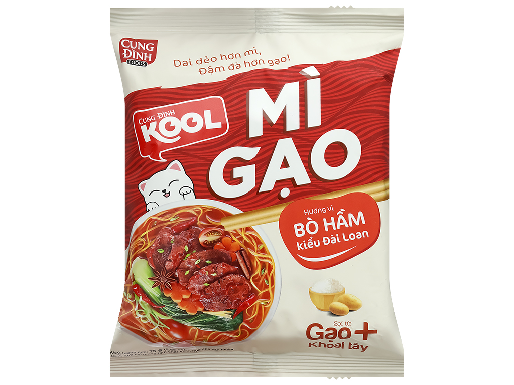 24 gói mì Kool bò hầm kiểu Đài Loan 75g tại Bách hóa XANH