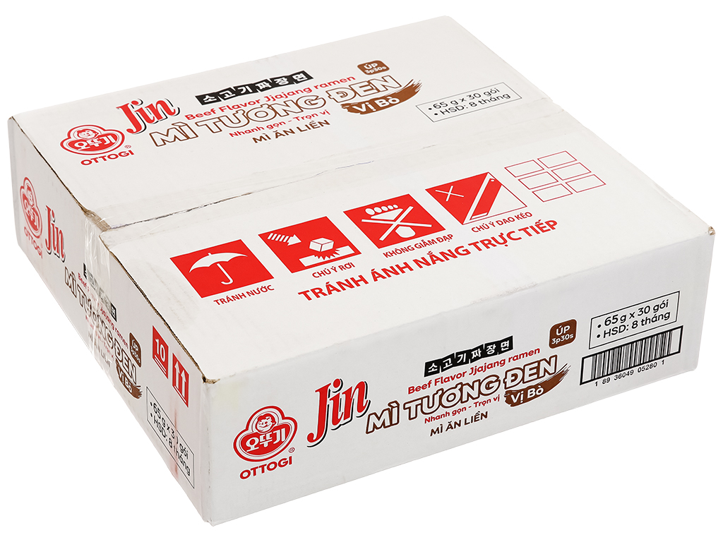 Thùng 30 gói mì tương đen Ottogi vị bò 65g tại Bách hóa XANH