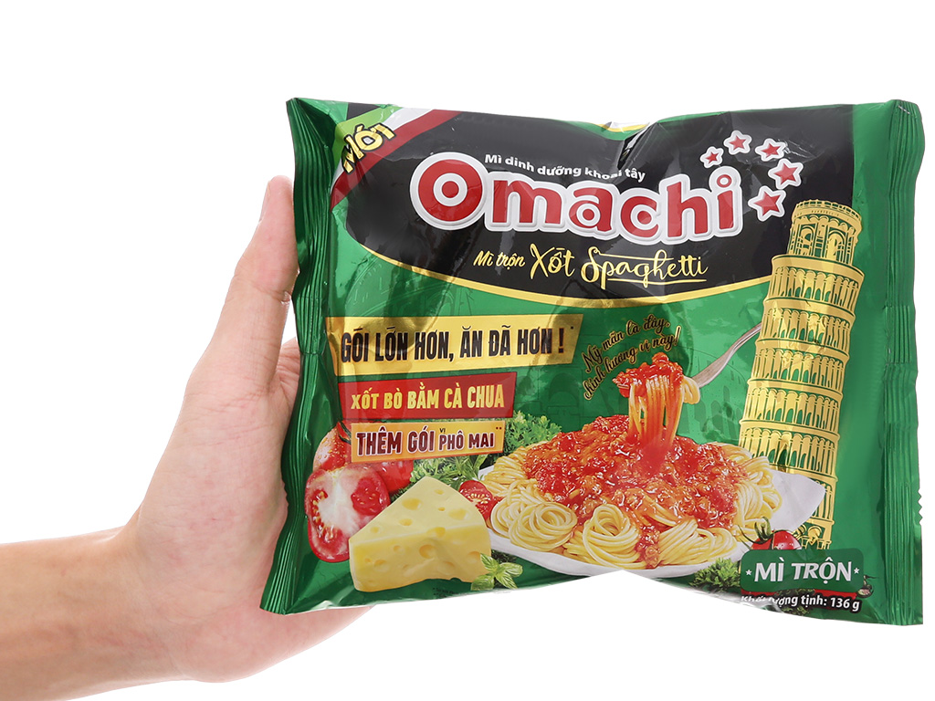 Mì trộn Omachi xốt Spaghetti gói 136g tại Bách hóa XANH