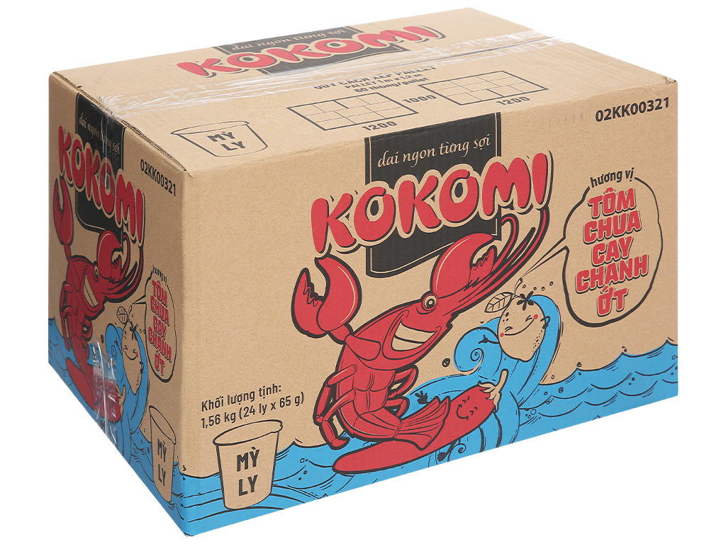 24 ly mì Kokomi chua cay chanh ớt 65g tại Bách hóa XANH
