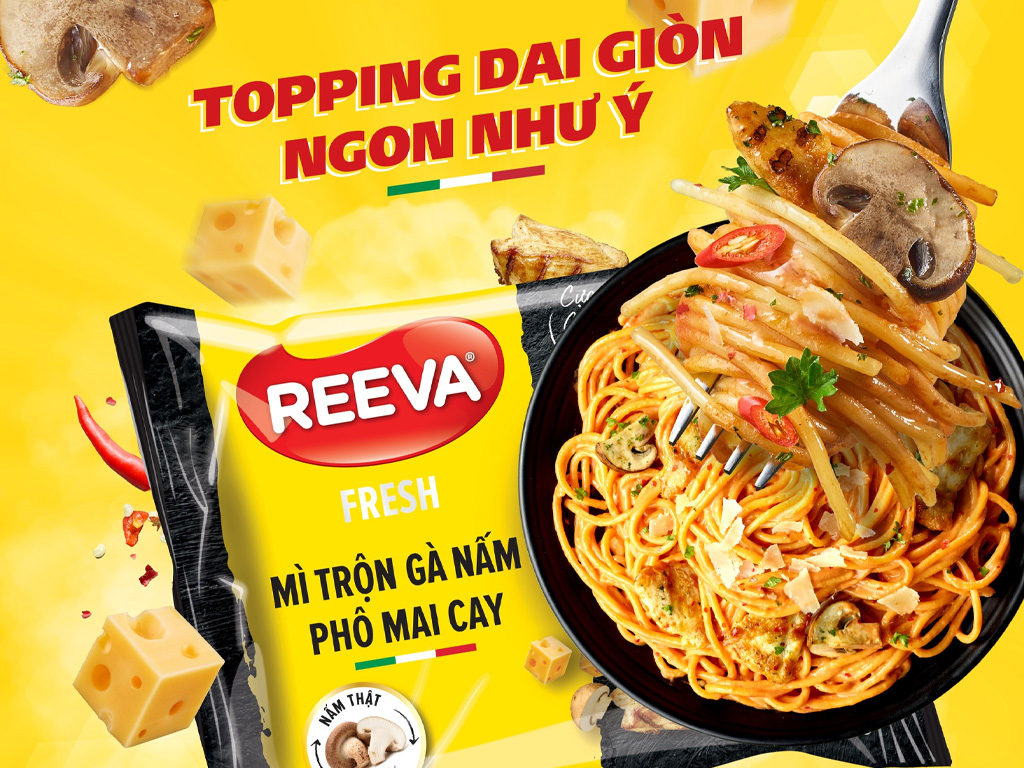 30 gói mì Reeva Fresh gà nấm phô mai cay tại Bách hóa XANH