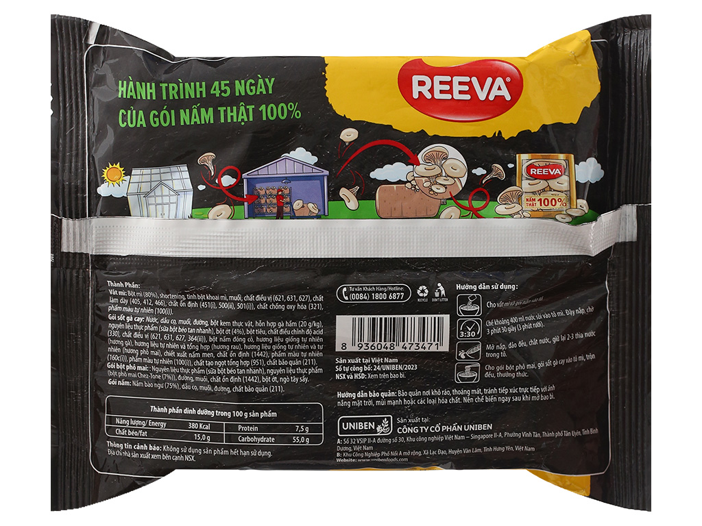 30 gói mì Reeva Fresh gà nấm phô mai cay tại Bách hóa XANH
