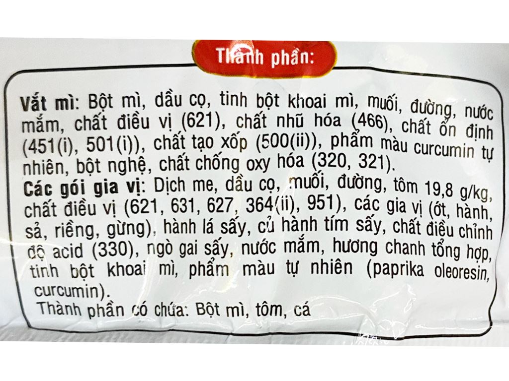 Thùng 30 gói mì Lẩu Thái tôm 80g giá tốt tại Bách hoá XANH