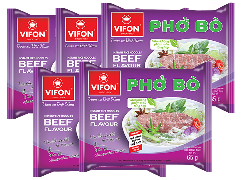 Combo 5 gói phở bò Vifon giá tốt tại Bách hoá XANH
