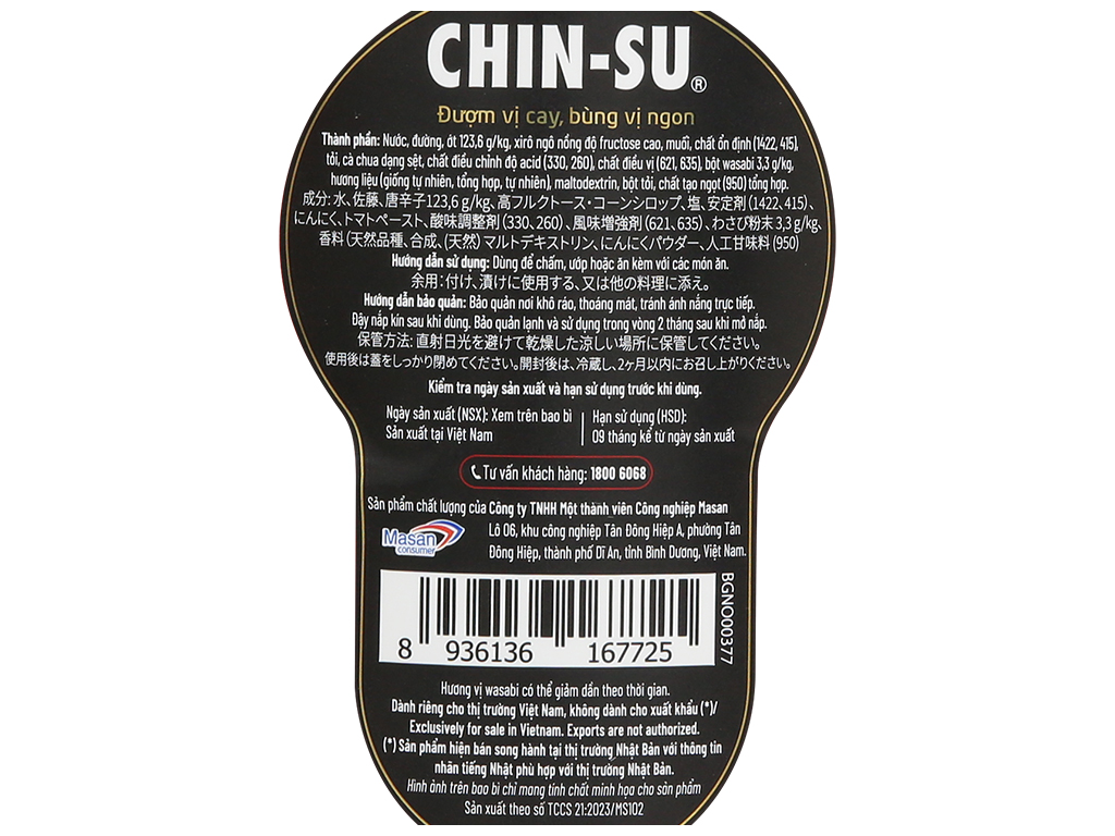 Tương ớt Chinsu wasabi 250g giá tốt tại Bách hóa XANH