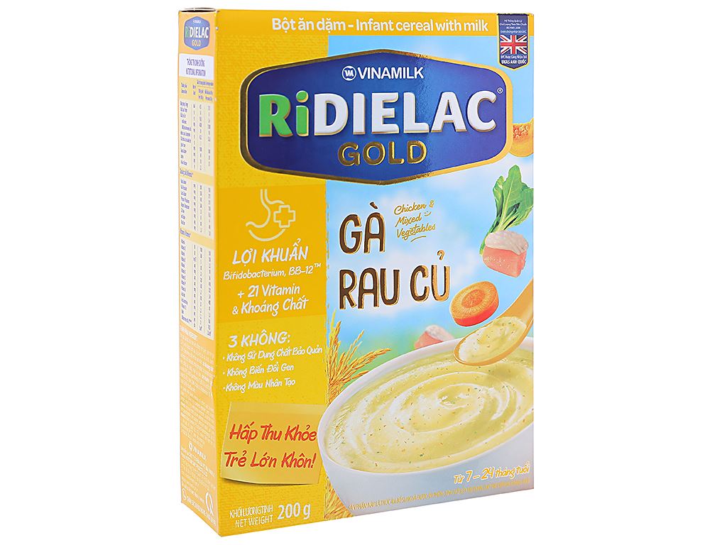 Bột ăn dặm Ridielac gà rau củ 200g giá tốt tại Bách hoá XANH