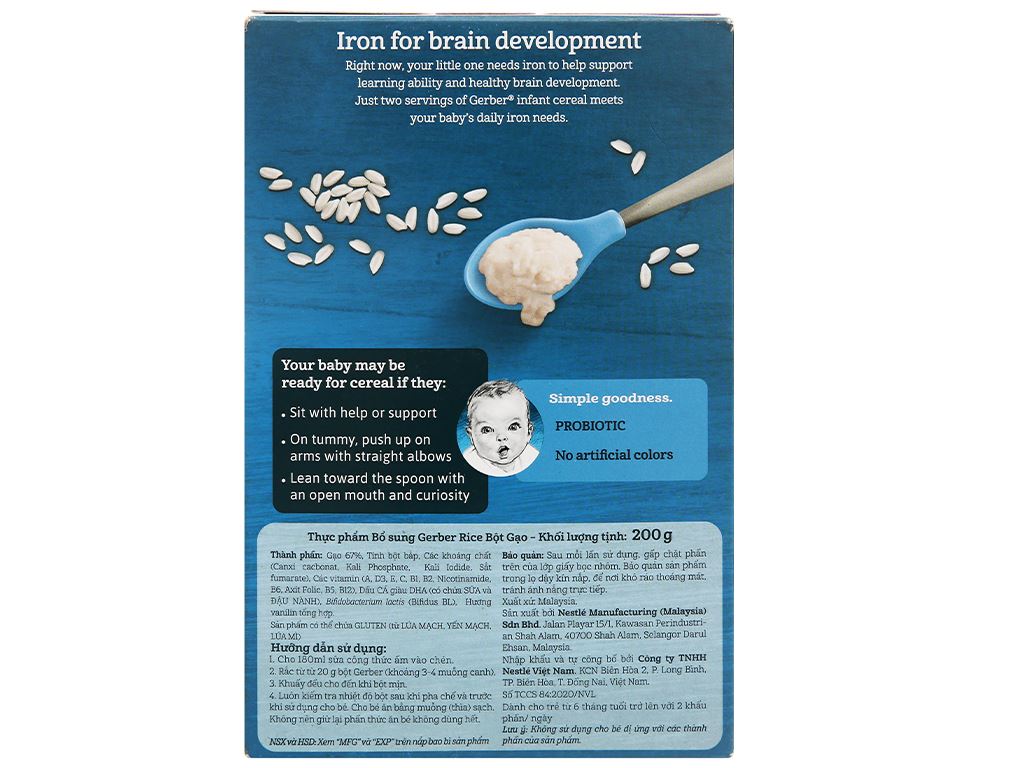 Thực phẩm bổ sung Gerber Rice 200g giá tốt tại Bách hoá XANH
