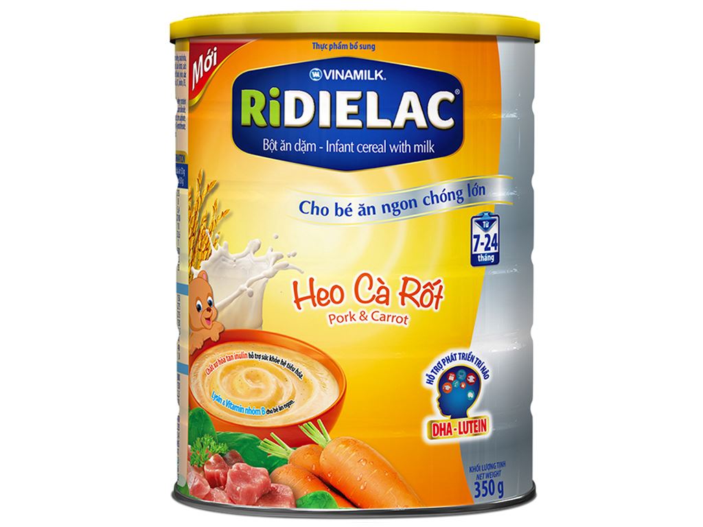 Bột ăn dặm heo cà rốt lon 350g giá tốt tại Bách hoá XANH