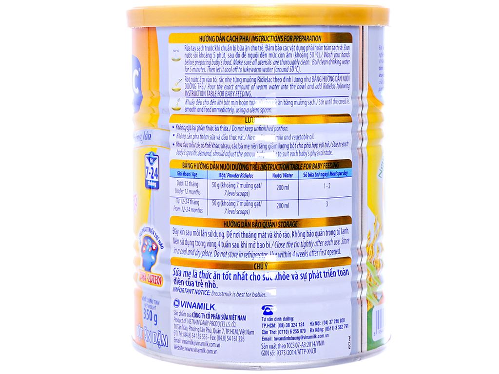 Bột ăn dặm heo cà rốt lon 350g giá tốt tại Bách hoá XANH