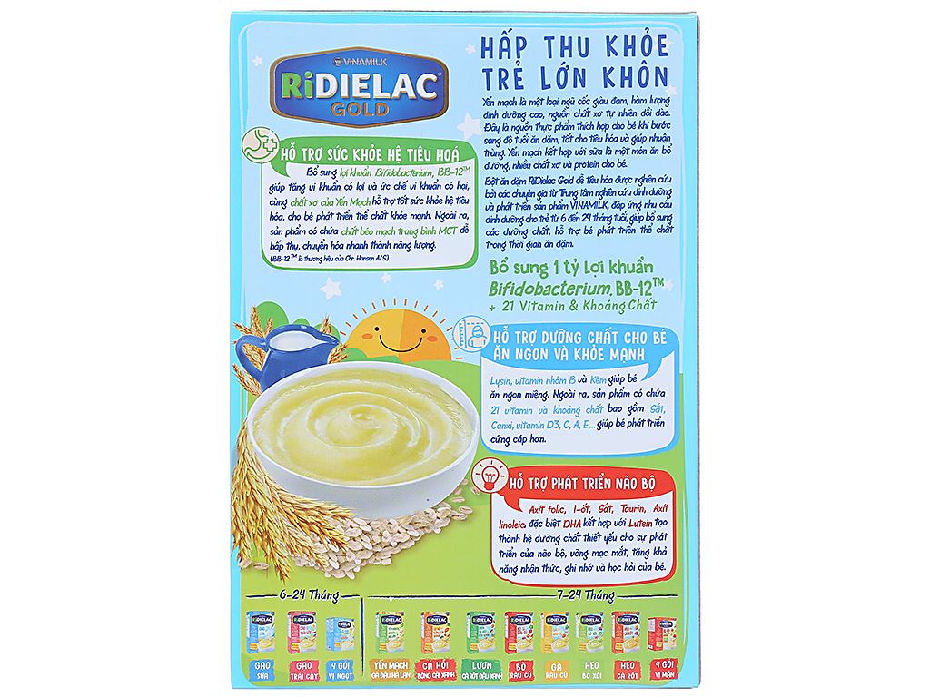 Bột ăn dặm yến mạch Ridielac 200g giá tốt tại Bách hoá XANH