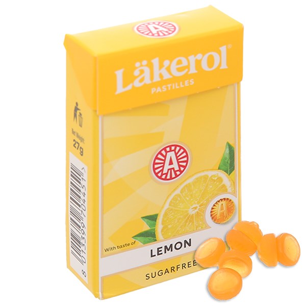 Kẹo Lakerol Lemon Vị Chanh Hộp 27G - 04/2026 | nhathuocankhang.com