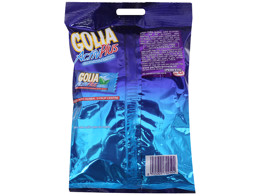 Kẹo Golia ActivPlus nhân syrô thảo dược gói 112.5g