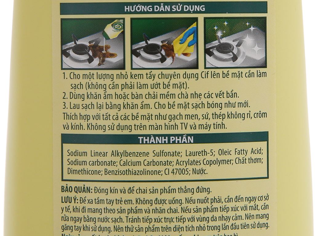 Kem lau bếp Cif hương chanh 690g giá tốt tại Bách hoá XANH