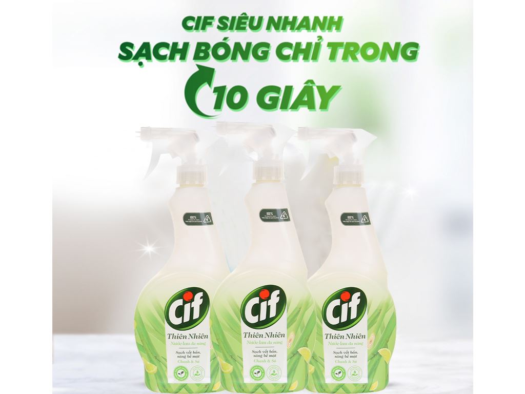 Nước lau đa năng Cif chai 500ml giá tốt tại Bách hoá XANH