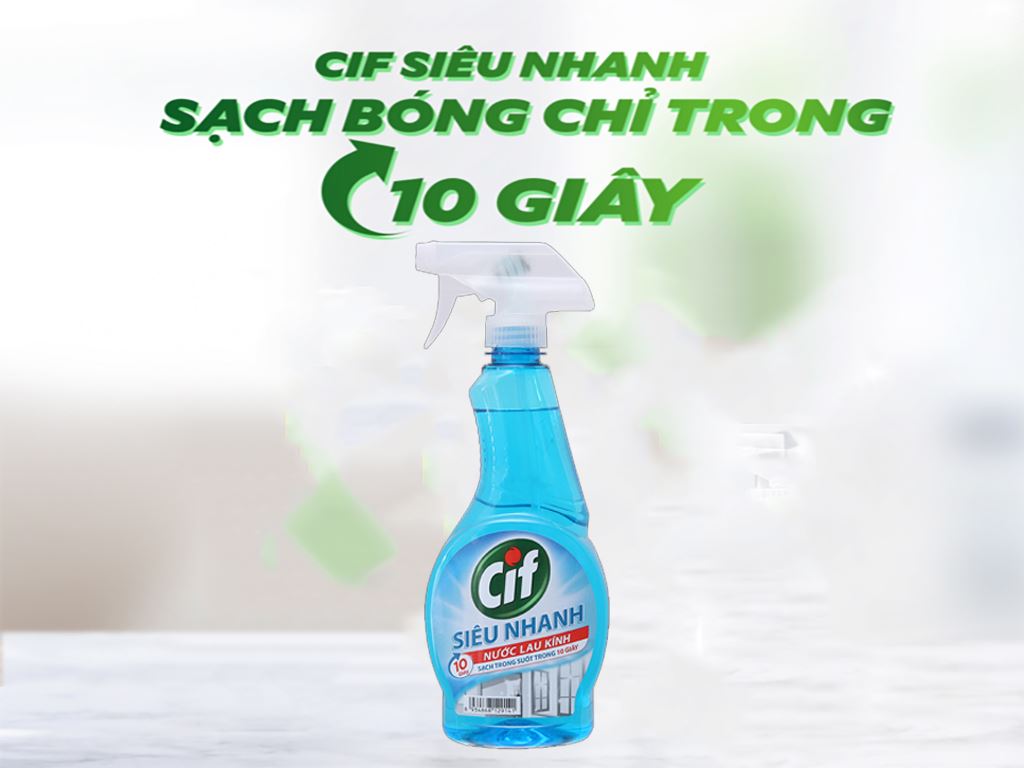Nước lau kính CIF siêu nhanh 520ml giá tốt tại Bách hoá XANH