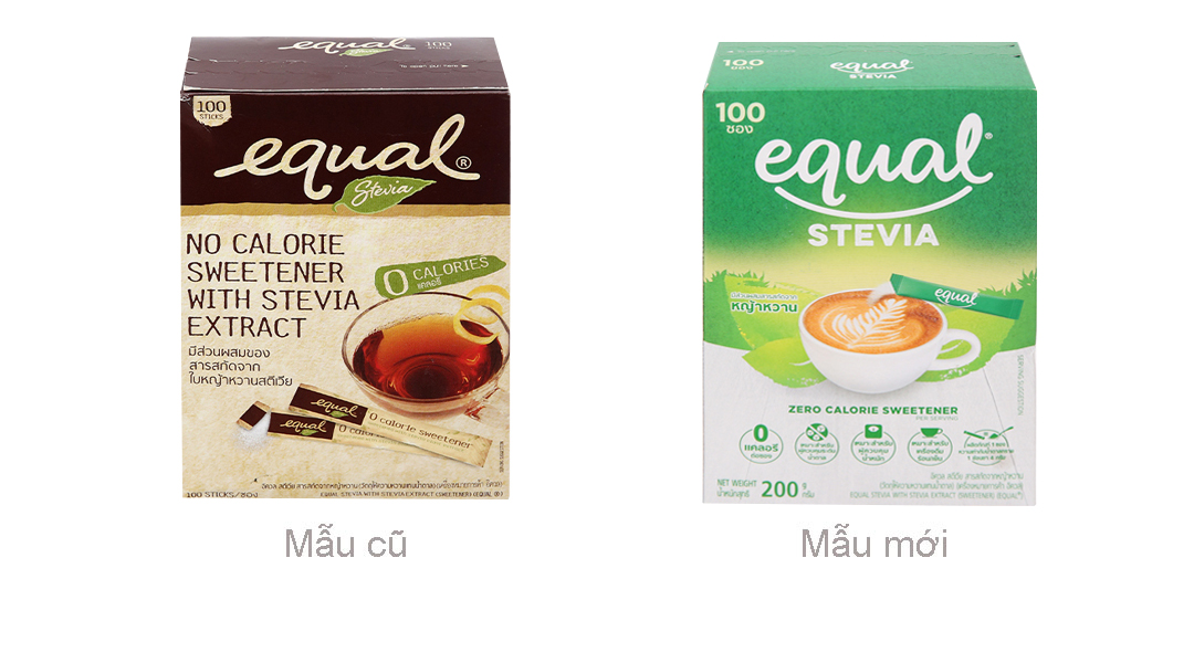 Đường ăn kiêng cỏ ngọt Equal Stevia hộp 200g (100 gói x 2g) - 08/2024 | nhathuocankhang.com
