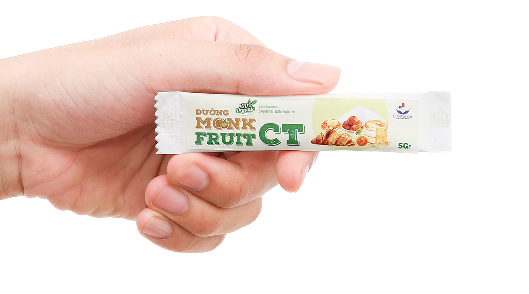 Đường ăn kiêng Monk Fruit CT hộp 100g (20 gói x 5g) giảm giá 15% - 08/2024 | nhathuocankhang.com