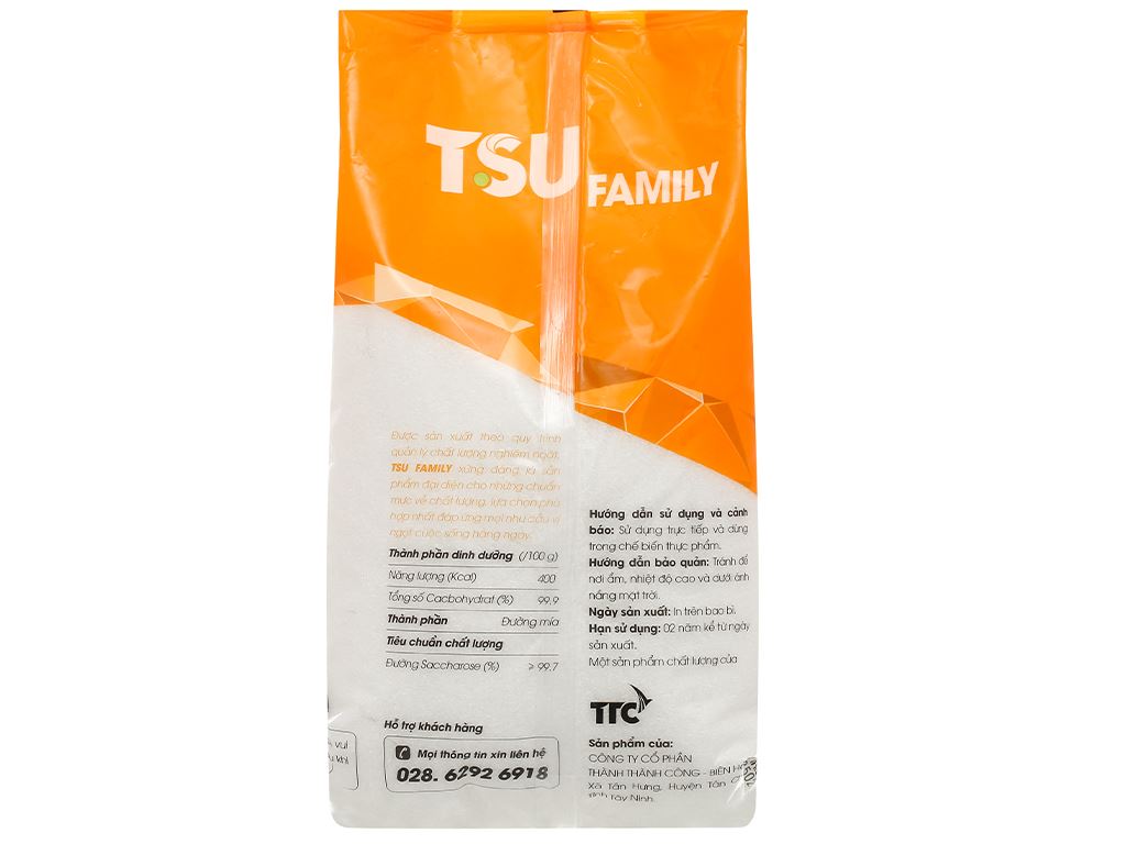 Đường trắng cao cấp TSU Family 1kg giá tốt tại Bách hoá XANH