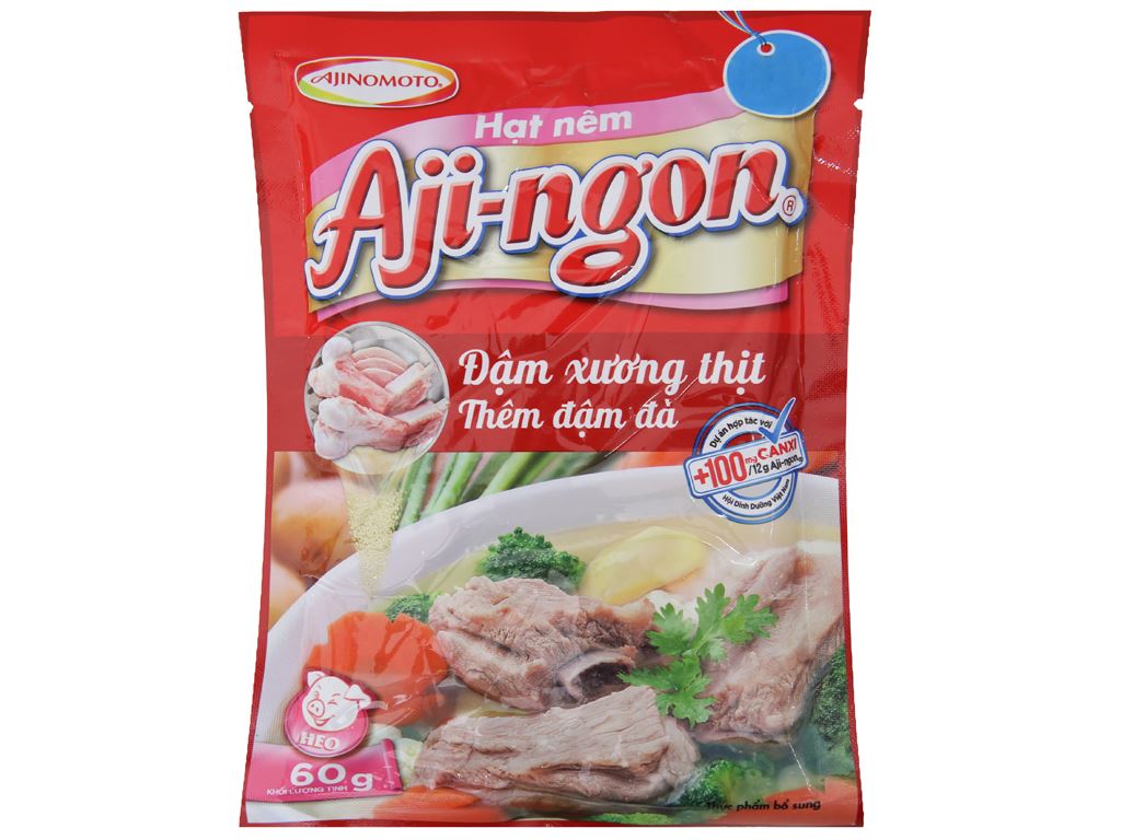 Hạt nêm Aji-ngon vị heo gói 60g giá tốt tại Bách hoá XANH