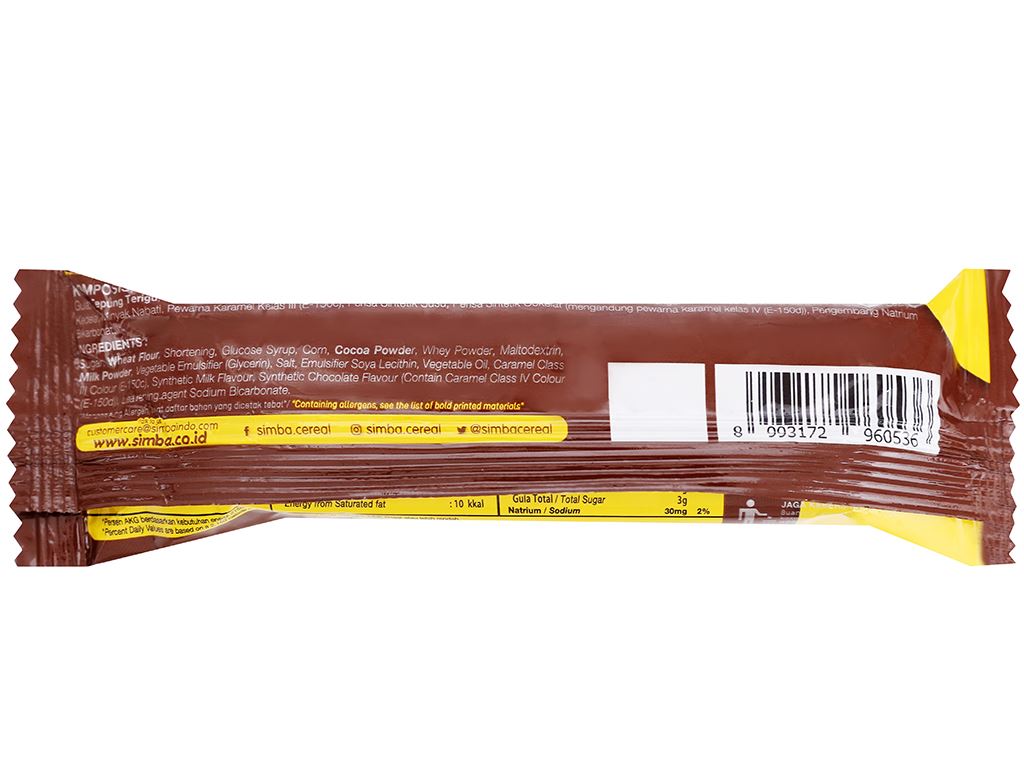 Bánh ngũ cốc Cereal Bar Simba 25g giá tốt tại Bách hoá XANH
