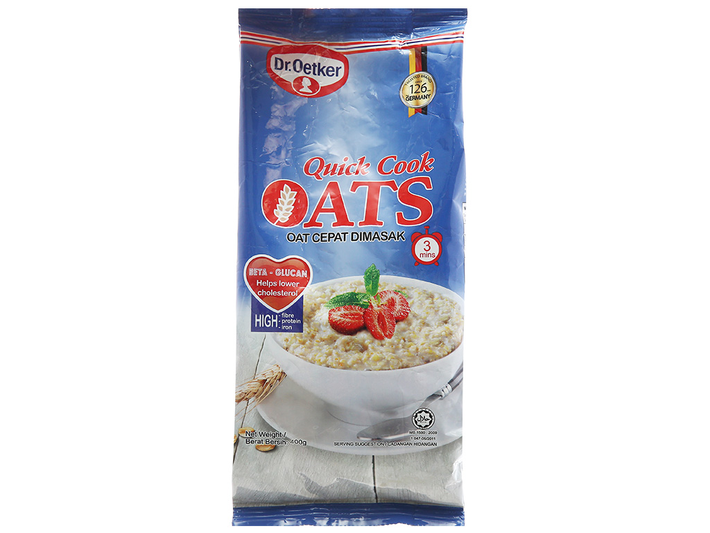Yến mạch Dr.Oetker quick cook oats gói 400g Bách hoá XANH