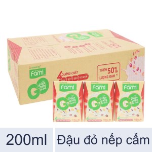 36 hộp sữa nếp cẩm Fami Go 200ml giá tốt tại Bách hoá XANH