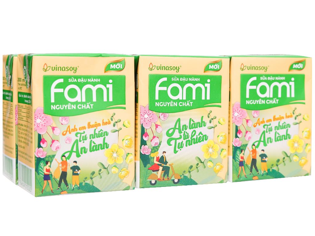 Thùng 12 hộp sữa đậu Fami 200ml giá tốt tại Bách hoá XANH