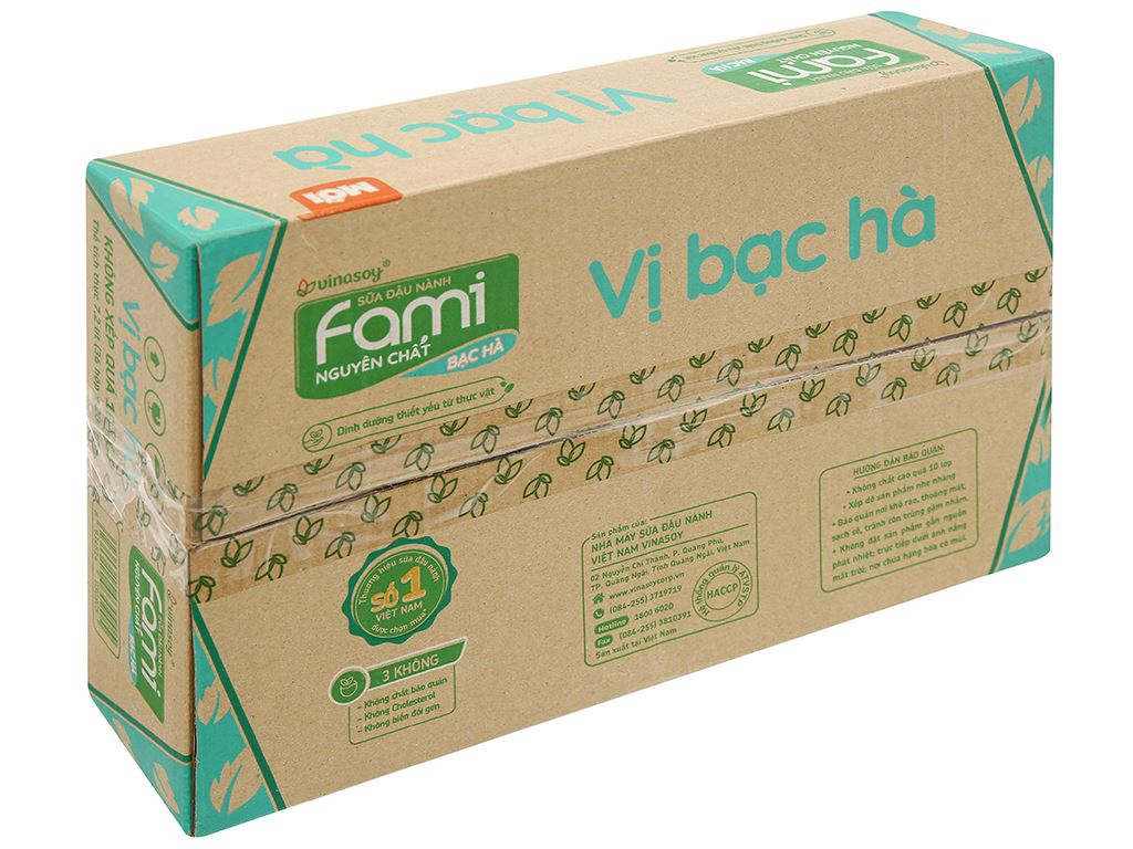 36 hộp đậu nành Fami bạc hà 200ml giá tốt tại Bách hoá XANH