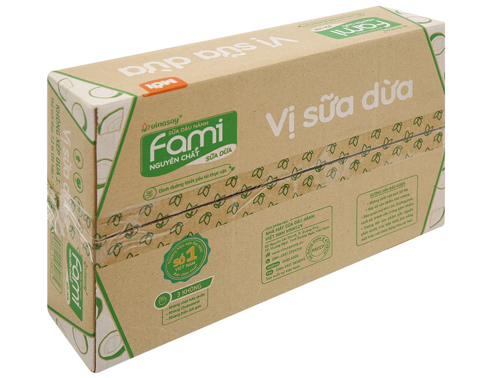 36 hộp đậu nành Fami sữa dừa 200ml giá tốt tại Bách hoá XANH