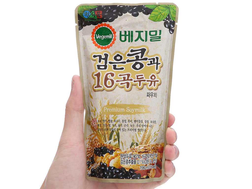 Sữa hạt Vegemil đậu đen 16 loại ngũ cốc 190ml Bách hóa XANH