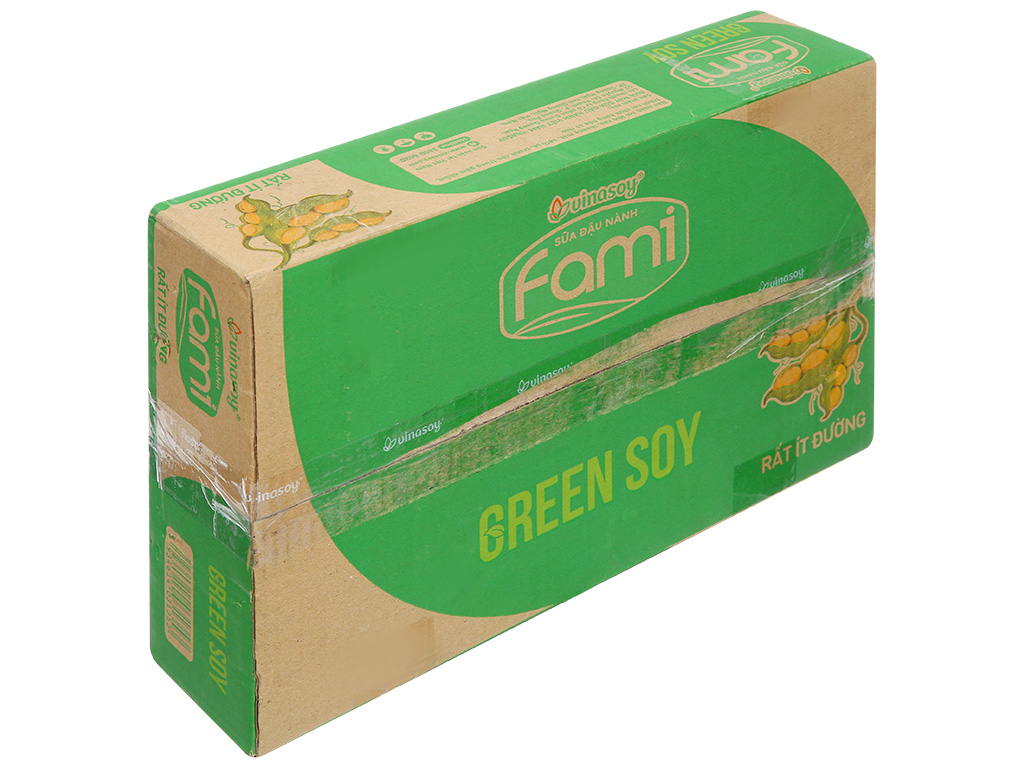 Thùng sữa đậu nành rất ít đường Fami Green Soy Bách hóa XANH
