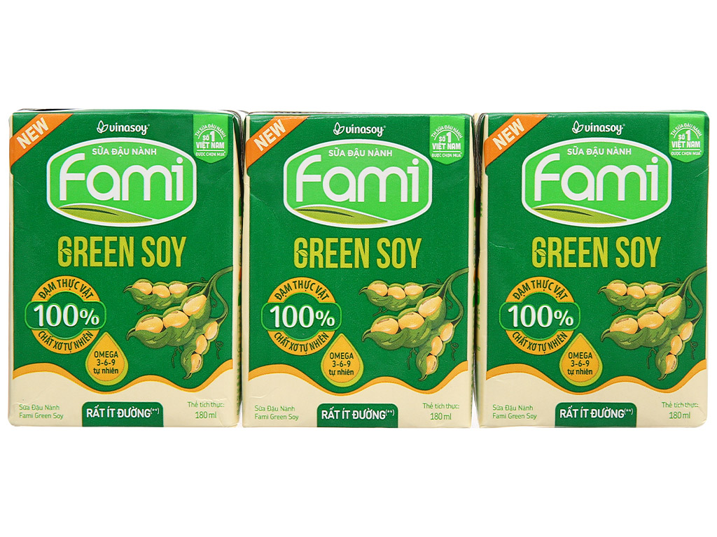 Thùng sữa đậu nành rất ít đường Fami Green Soy Bách hóa XANH