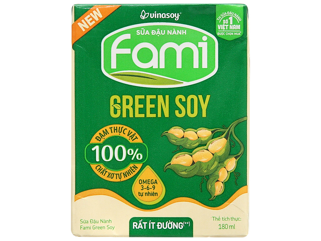 Thùng sữa đậu nành rất ít đường Fami Green Soy Bách hóa XANH