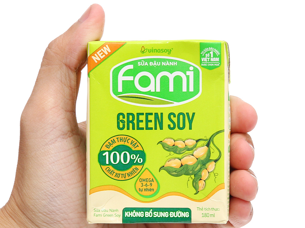 Lốc sữa đậu nành không đường Fami Green Soy Bách hóa XANH
