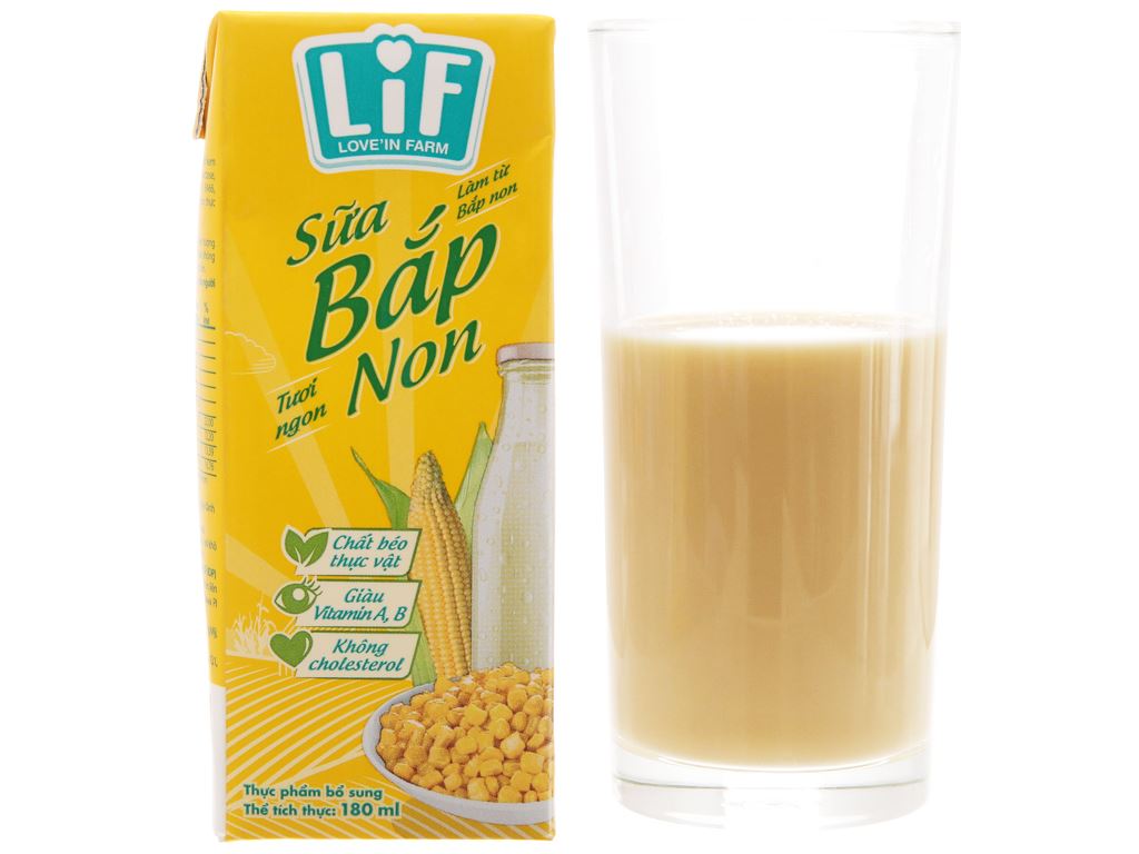 Thùng 24 hộp sữa bắp non LiF 180ml giá tốt tại Bách hoá XANH