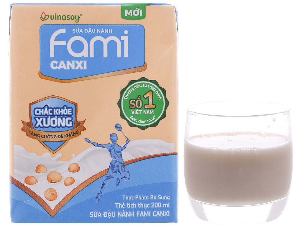 Thùng 36 hộp sữa Fami Canxi 200ml giá tốt tại Bách hoá XANH