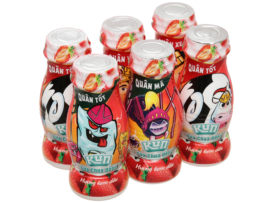 6 chai sữa kem dâu LiF Kun 90ml giá tốt tại Bách hoá XANH