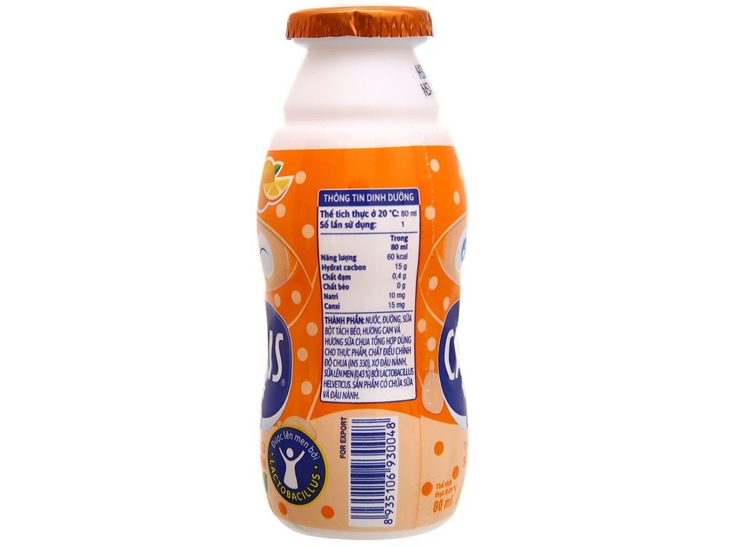 Sữa lên men cam Calpis Mini 80ml giá tốt tại Bách hoá XANH
