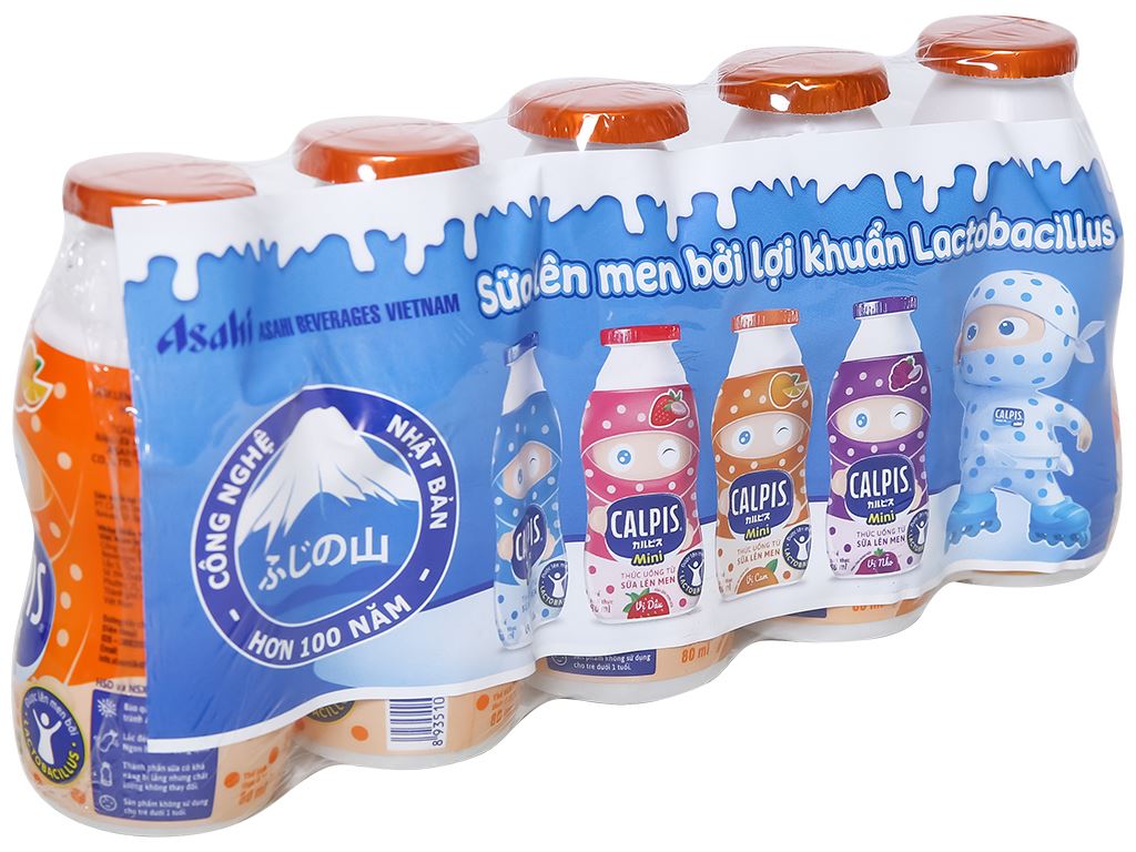 5 chai sữa chua cam Calpis 80ml giá tốt tại Bách hoá XANH