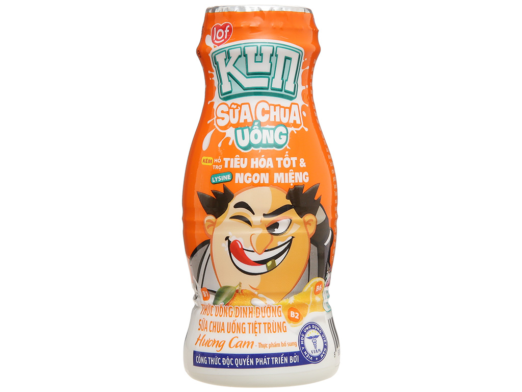 Lốc 6 chai sữa chua uống cam Lof Kun 85ml tại Bách hóa XANH