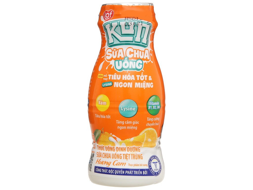 Lốc 6 chai sữa chua uống cam Lof Kun 85ml tại Bách hóa XANH