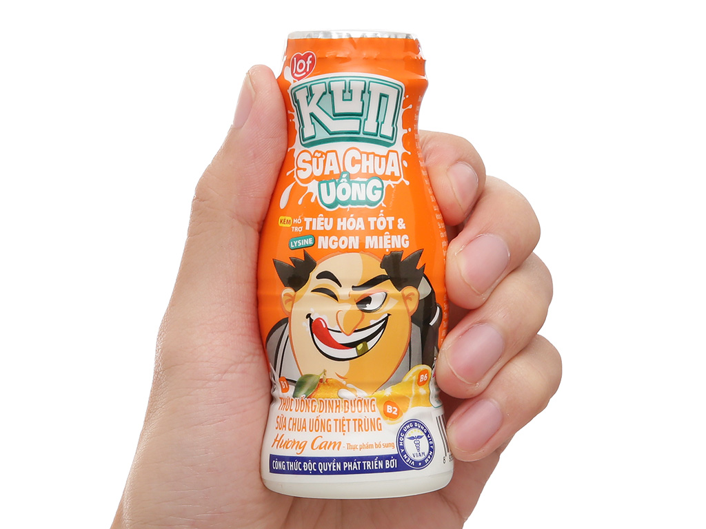 Lốc 6 chai sữa chua uống cam Lof Kun 85ml tại Bách hóa XANH
