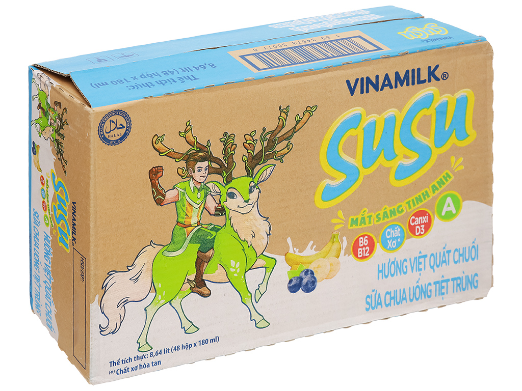 48 hộp sữa chua uống việt quất chuối SuSu tại Bách hóa XANH