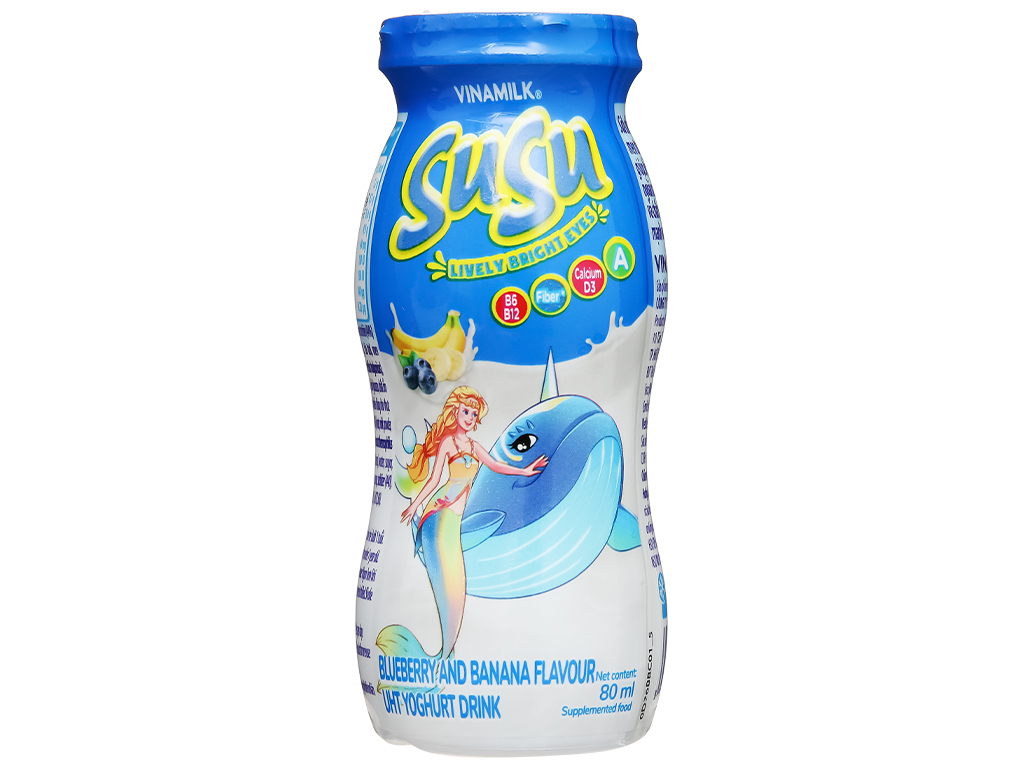 6 chai sữa chua việt quất chuối SuSu 80ml tại Bách hóa XANH
