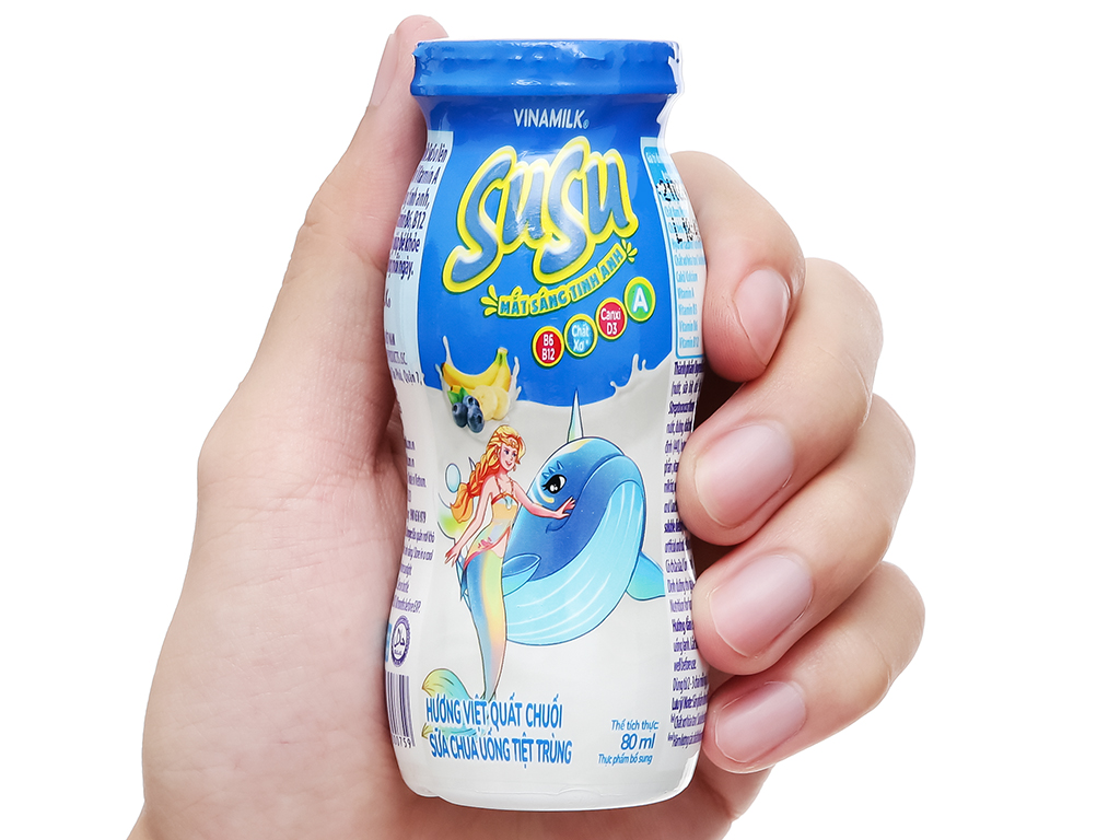 6 chai sữa chua việt quất chuối SuSu 80ml tại Bách hóa XANH