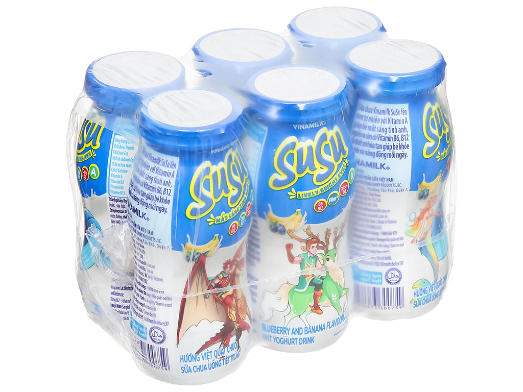 48 chai sữa chua việt quất chuối SuSu 80ml tại Bách hóa XANH