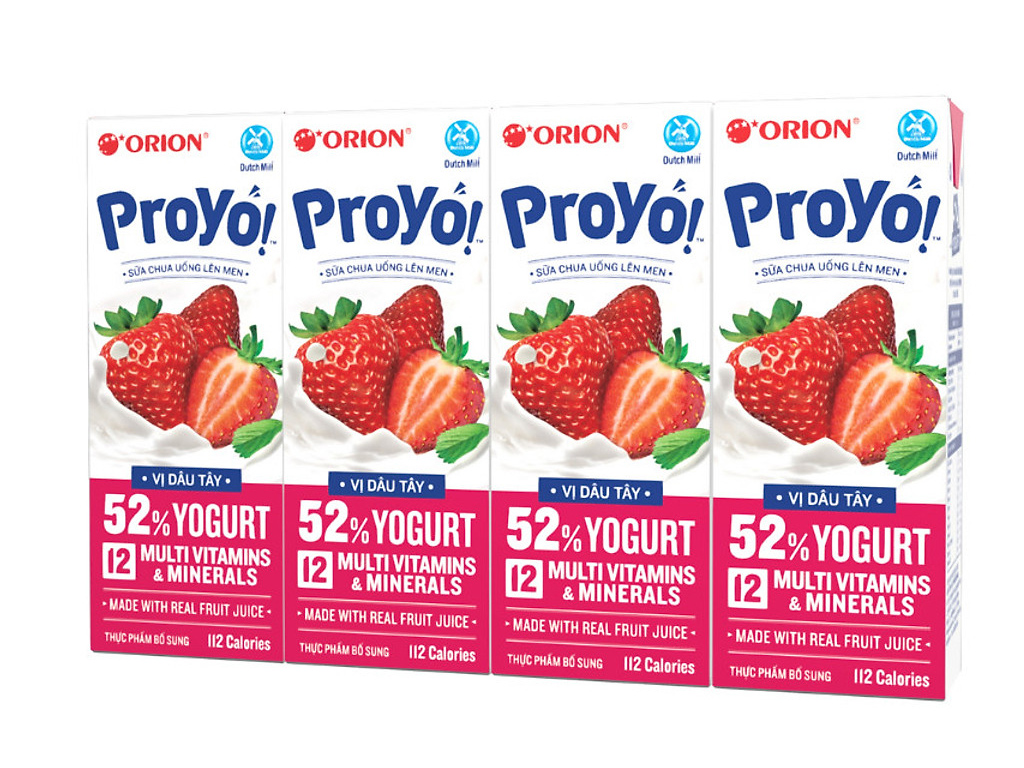 Thùng 48 hộp sữa chua uống ProYo Orion dâu tây Bách hóa XANH