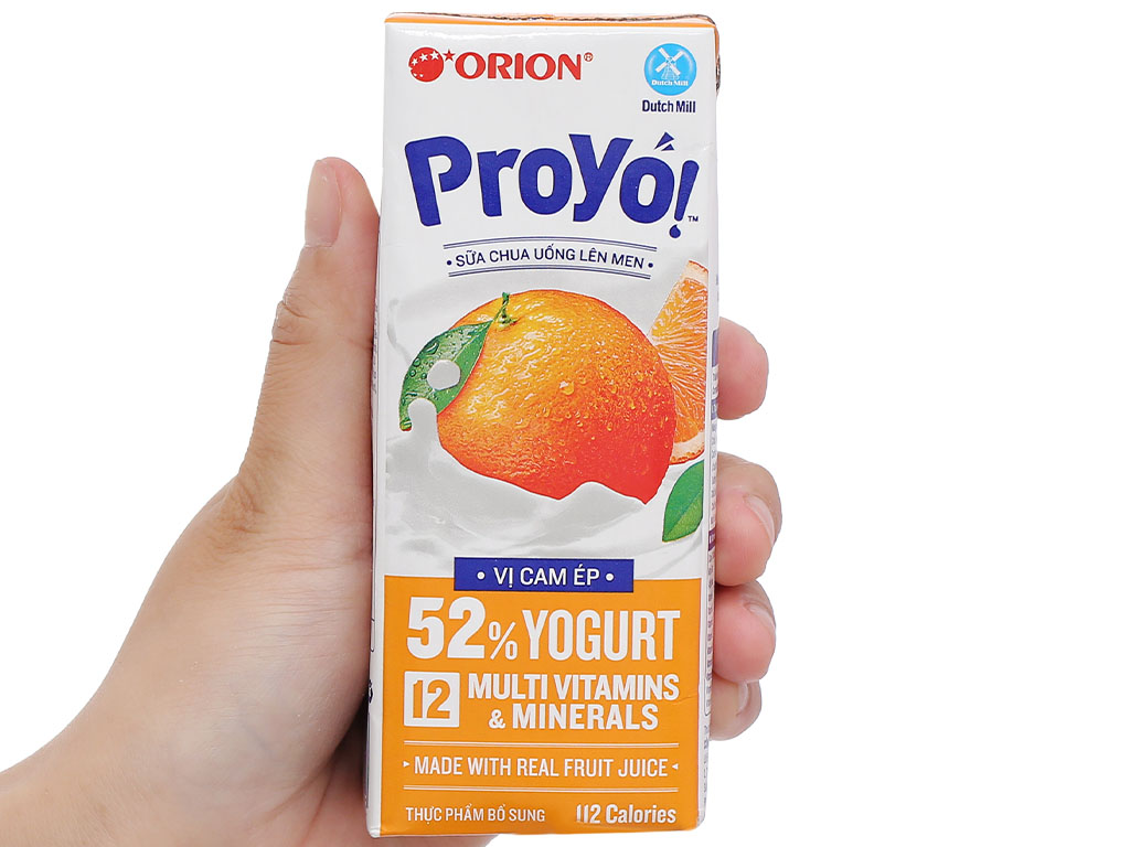 Lốc 4 hộp sữa chua ProYo Orio cam ép 180ml Bách hóa XANH