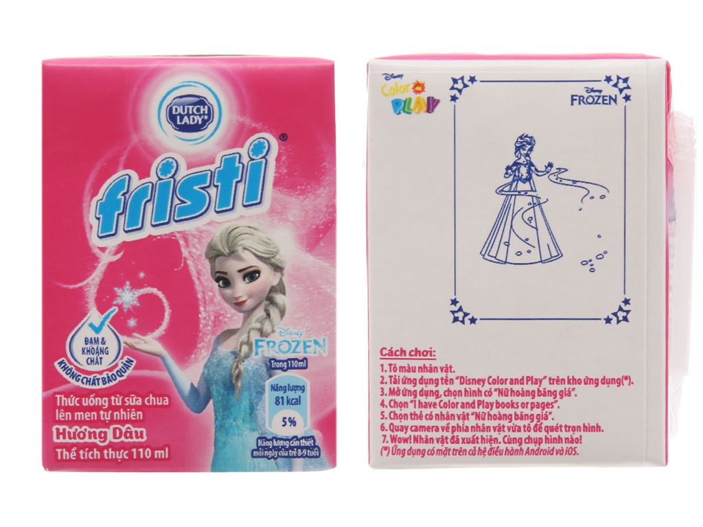 Sữa chua uống dâu Fristi hộp 110ml giá tốt tại Bách hoá XANH
